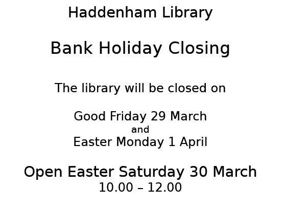 Home [www.haddenhamlibrarycambs.co.uk]